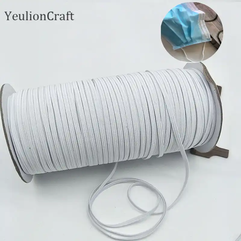 YeulionCraft 3x0.5mm Mask Elastic Band Mask Rope Mask Rubber Band Tape ...