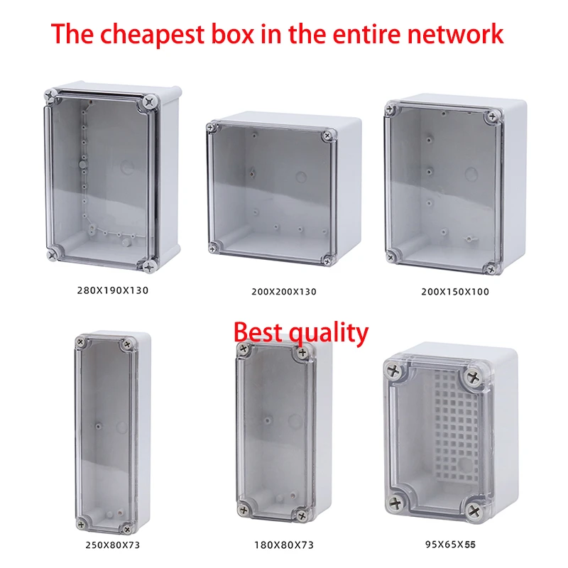 Ip67 Ag Series Transparent Cover Outdoor Waterproof Diy Electrical ...
