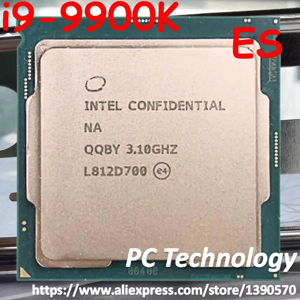 인텔 코어 i9 9900K 프로세서 ES/QS CPU QQBY 8 코어 16 스레드 i9 9900K 3.1GHz 16MB 95W ...