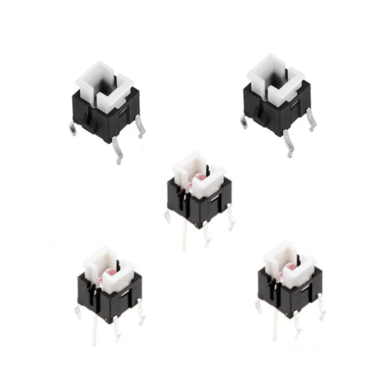 100pcs 6*6mm Through Hole Micro Push Button Tactile Momentary Switch ...