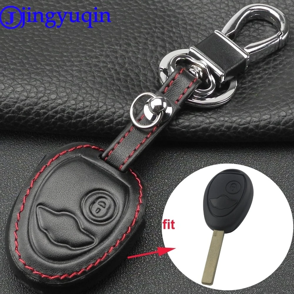 jingyuqin 2 Buttons Remote Car Key Case Shell Fob Leather Cover Styling ...