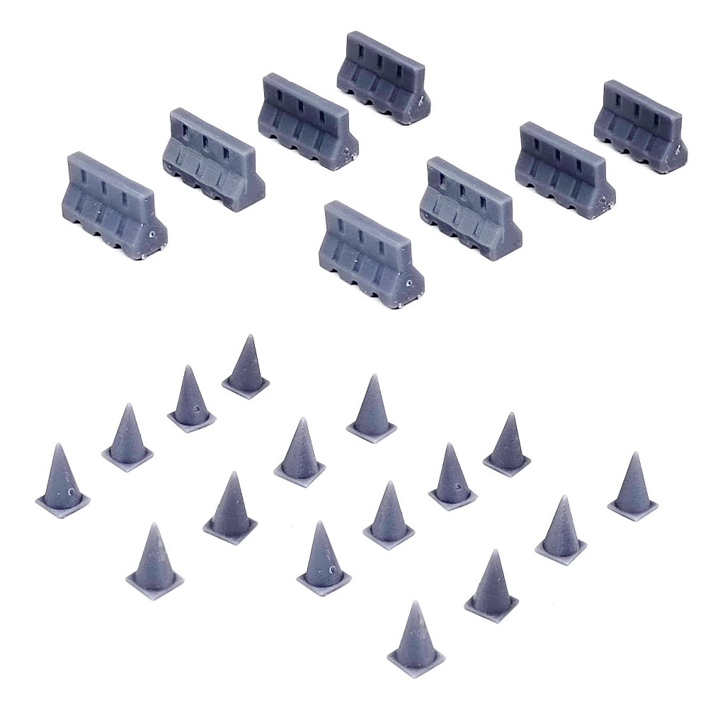 Outland-Models-Railroad-Scenery-Structure-Road-Block-Cone-Set-1-87-HO ...