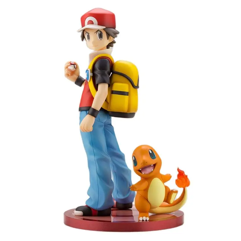 Pokemon Ash Ketchum Red Charmander 1/8 Pokemon Figures Model Cartoon ...