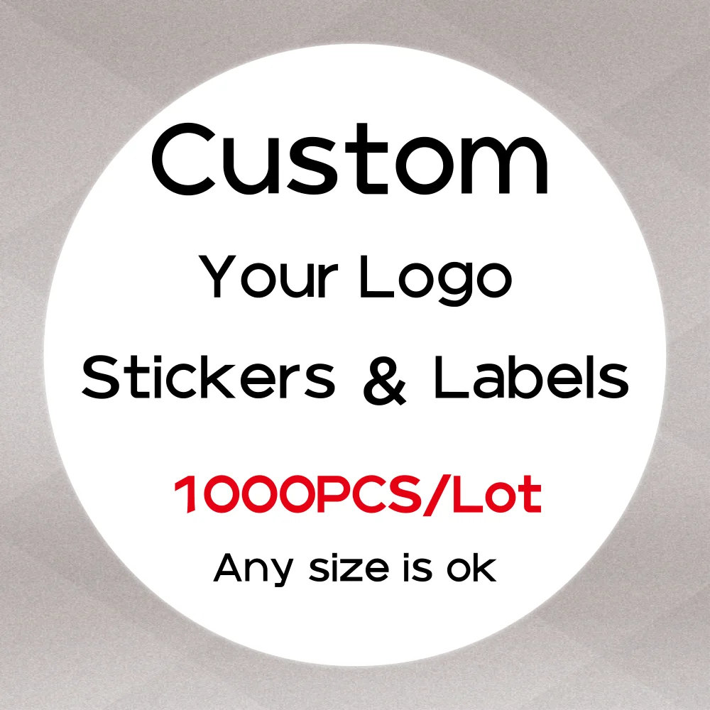 1000 Stuks Custom Stickers Aanpassen Logo Label Sticker ...