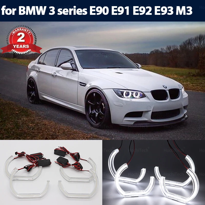LED-Crystal-Angel-eyes-Cut-Style-DRL-DTM-U-Shape-Light-6000K-White ...
