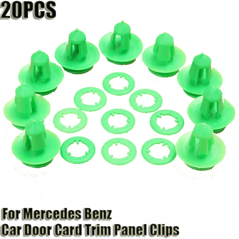 20pcs Car Door Card Trim Panel Clips Rear Tailgate Interior Green Auto ...