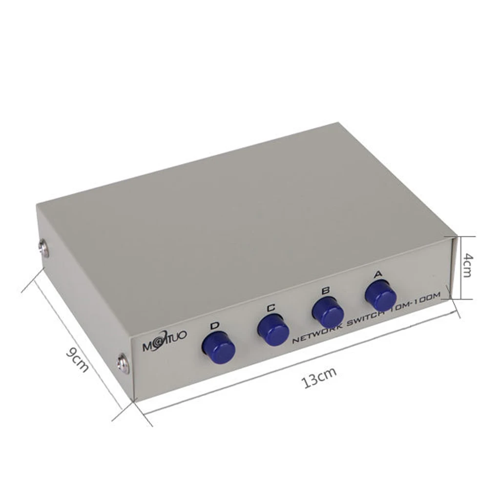 4 Ports Manual Ab Sharing Network Switch Box Selector Splitter Hub Case ...