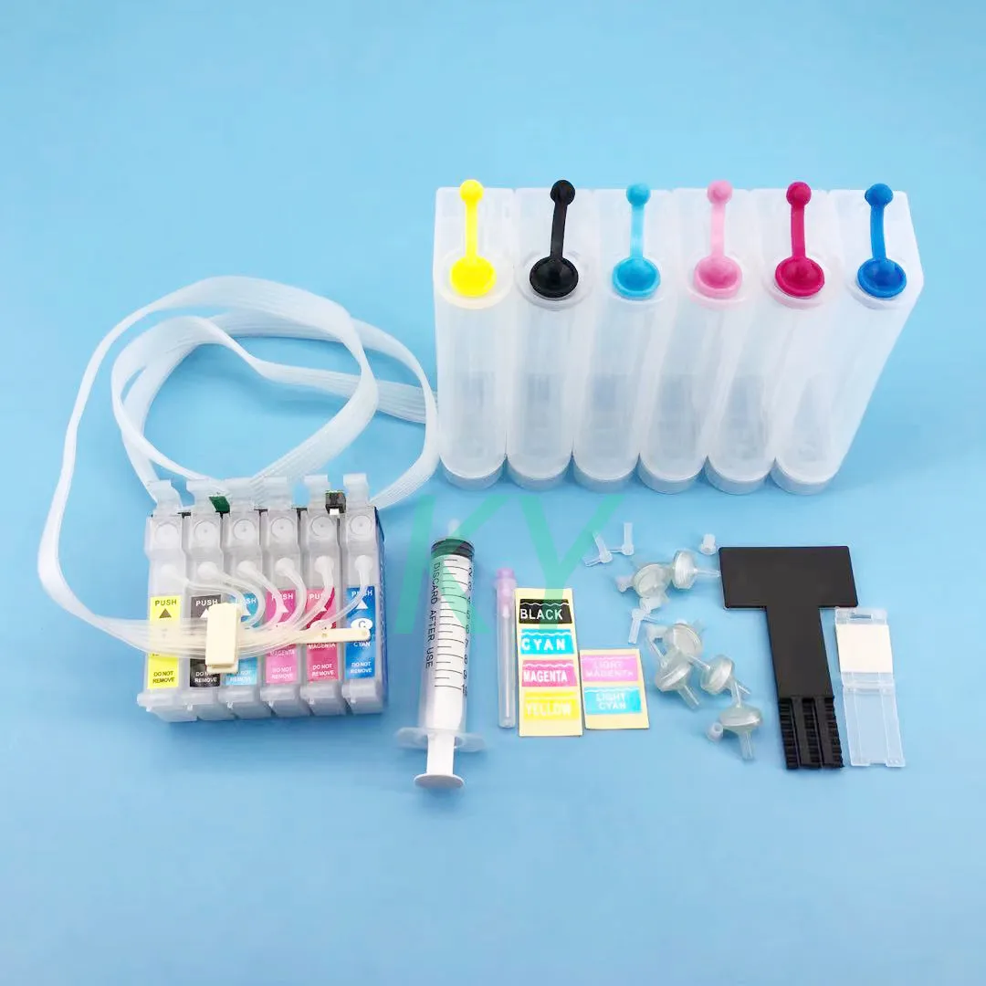 자동 재설정 칩이 있는 Epson Stylus Photo 2100 2200 R270 R290 R390 R590 T50 프린터용 ...