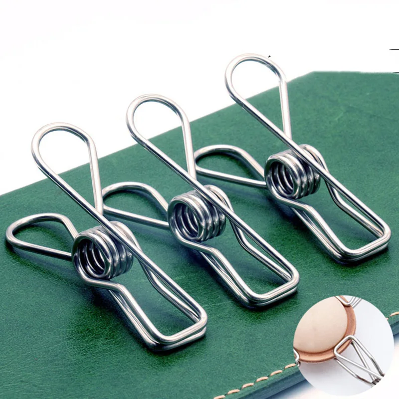 10-Pcs-Stainless-steel-Fixed-clip-DIY-accessories-for-handmade-leather ...