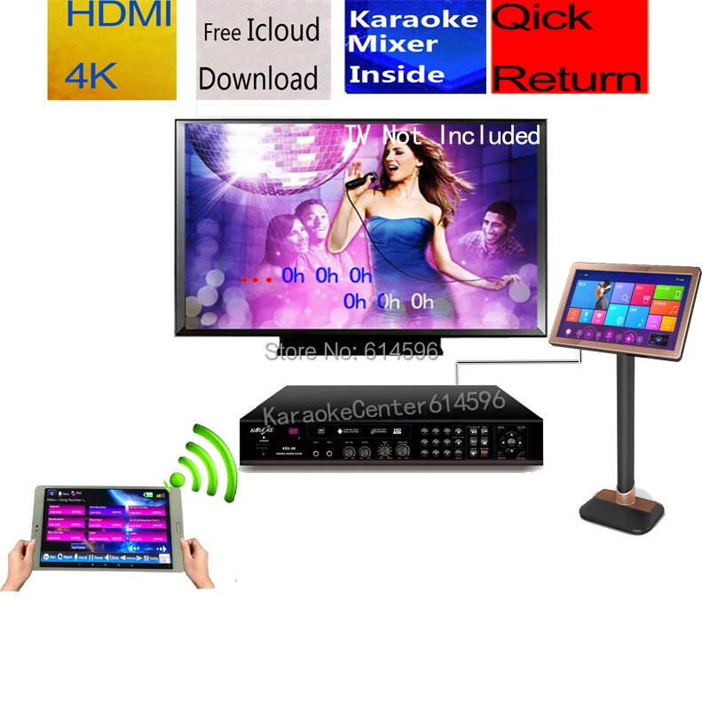 MTV-Karaoke-Player-System-3TB-HD-7-Wireless-Touch-PAD-19-Touch-Screen-W ...