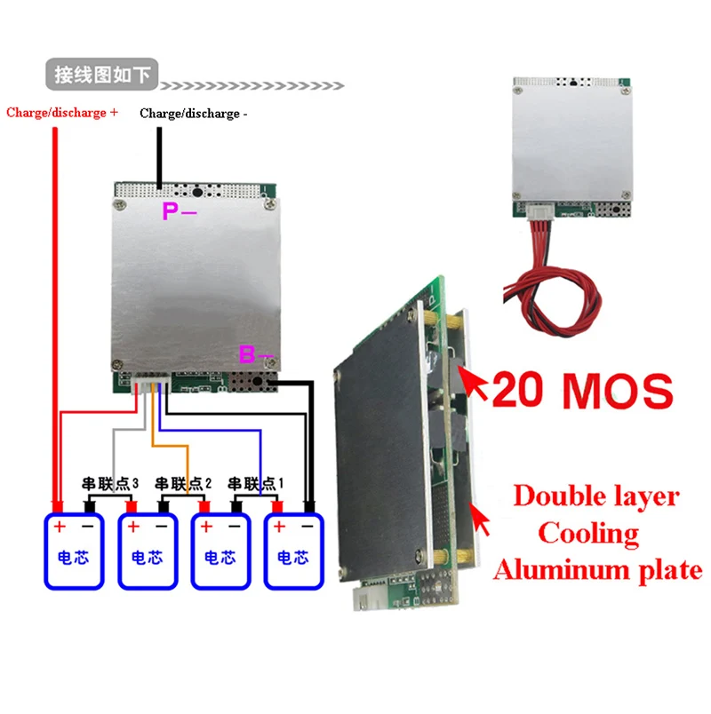 4S-12V-100A-LiFePo4-Battery-Protection-Board-Lithium-Iron-Phosphate-BMS ...