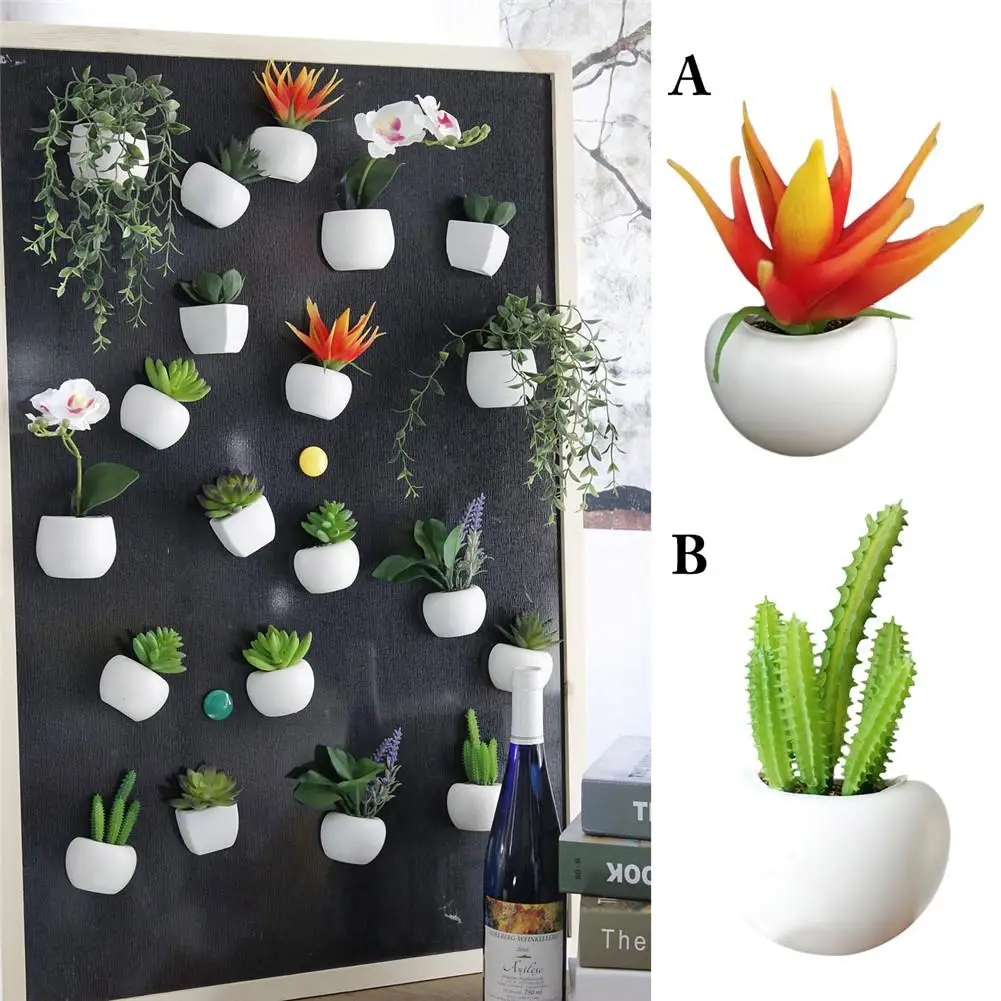 Artificial Succulents Magnets | Magnet Refrigerator Plant | Artificial ...