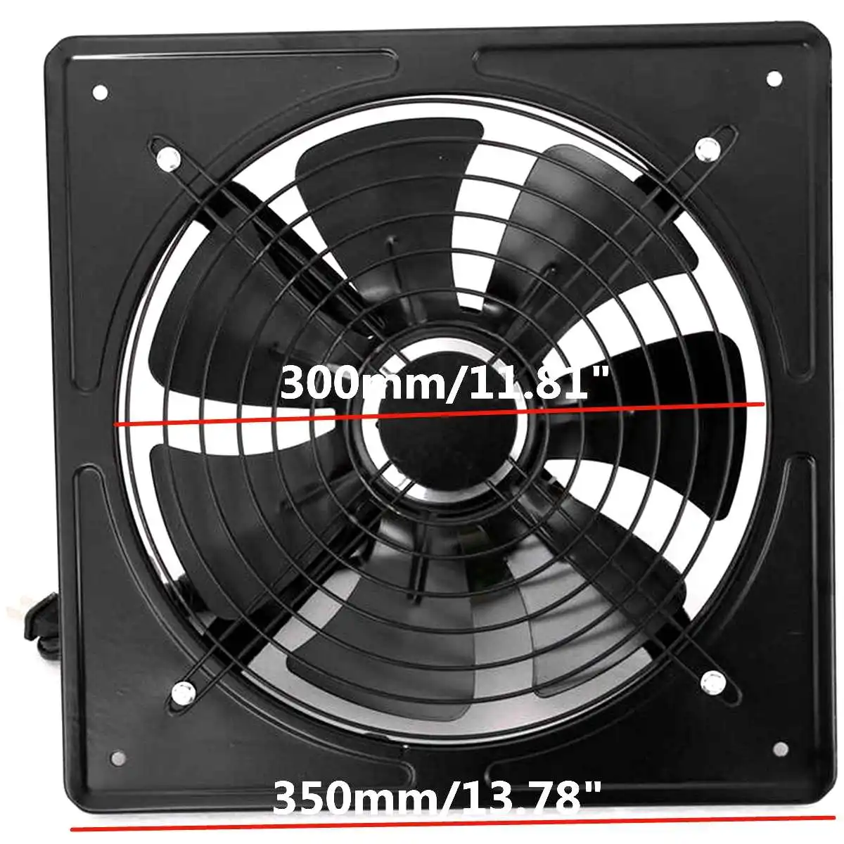 220V 60W 12inch Industrial Ventilation Extractor Metal Axial Exhaust ...