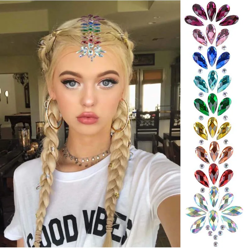 6-Styles-Acrylic-Self-adhesive-Rhinestones-Stickers-Temporary ...