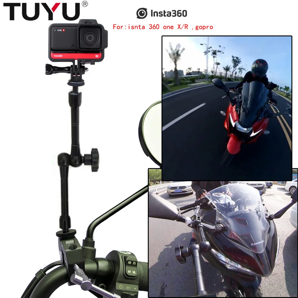 TUYU-Motorcycle-Bike-Camera-Holder-Handlebar-Mirror-Mount-Bracket1-4 ...