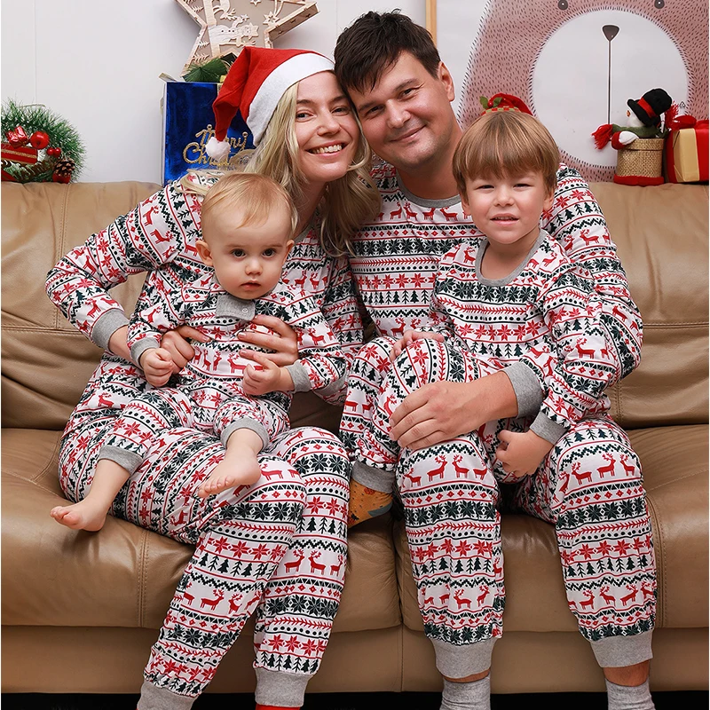 Conjunto de pijamas a juego de Navidad para Familia, ropa de dormir ...