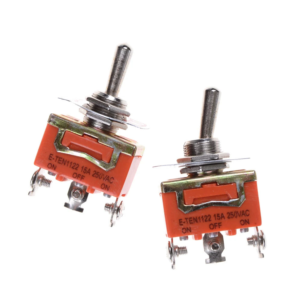 New Orange SPDT 3 Terminal ON/OFF/ON Toggle Switch 15A 250V Toggle ...