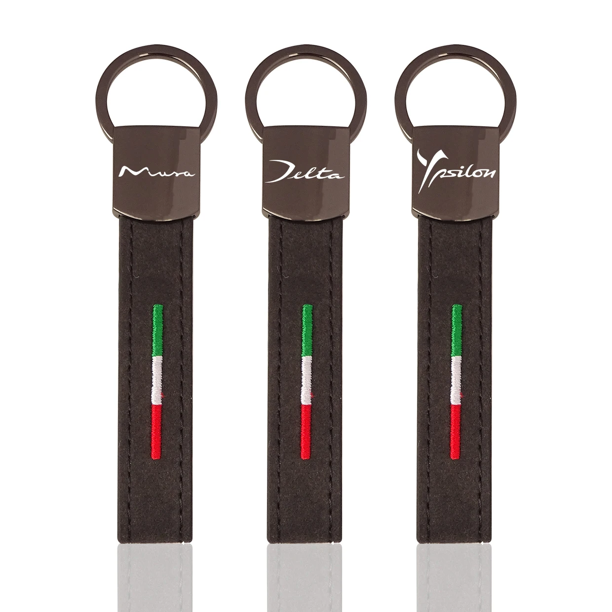 FOR-Alcantara-leather-key-chain-Italian-flag-Car-leather-Keyring-For ...