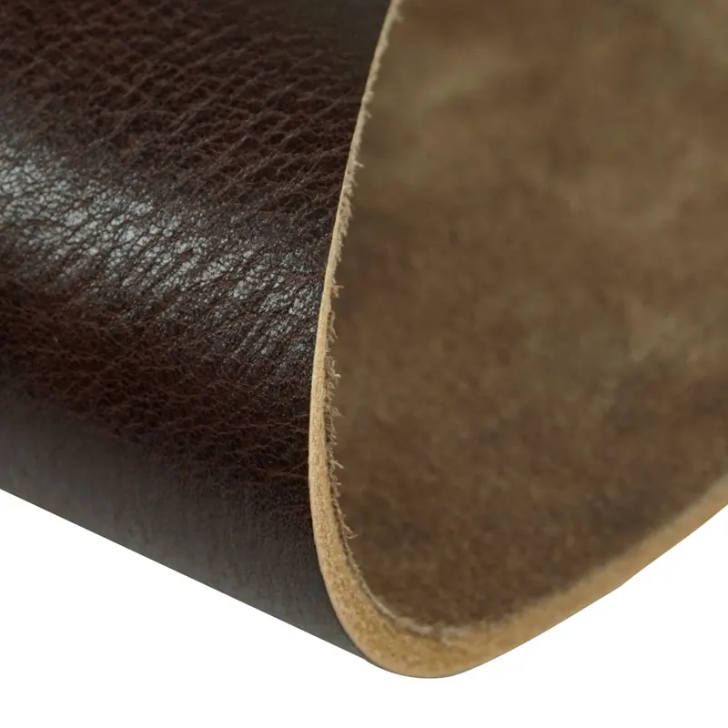 4.5mm Thick Full Grain Cowhide Leather Brown Genuine Leather Piece ...