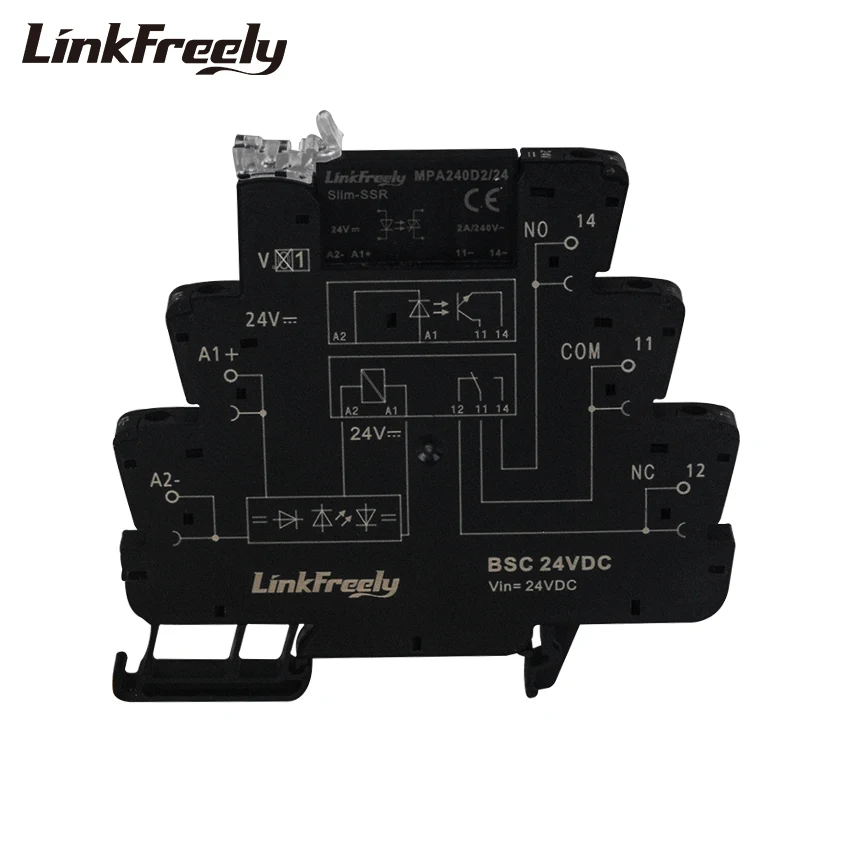 24VDC-Input-2A-24V-240VAC-Output-Slim-Interface-Solid-State-Relay ...