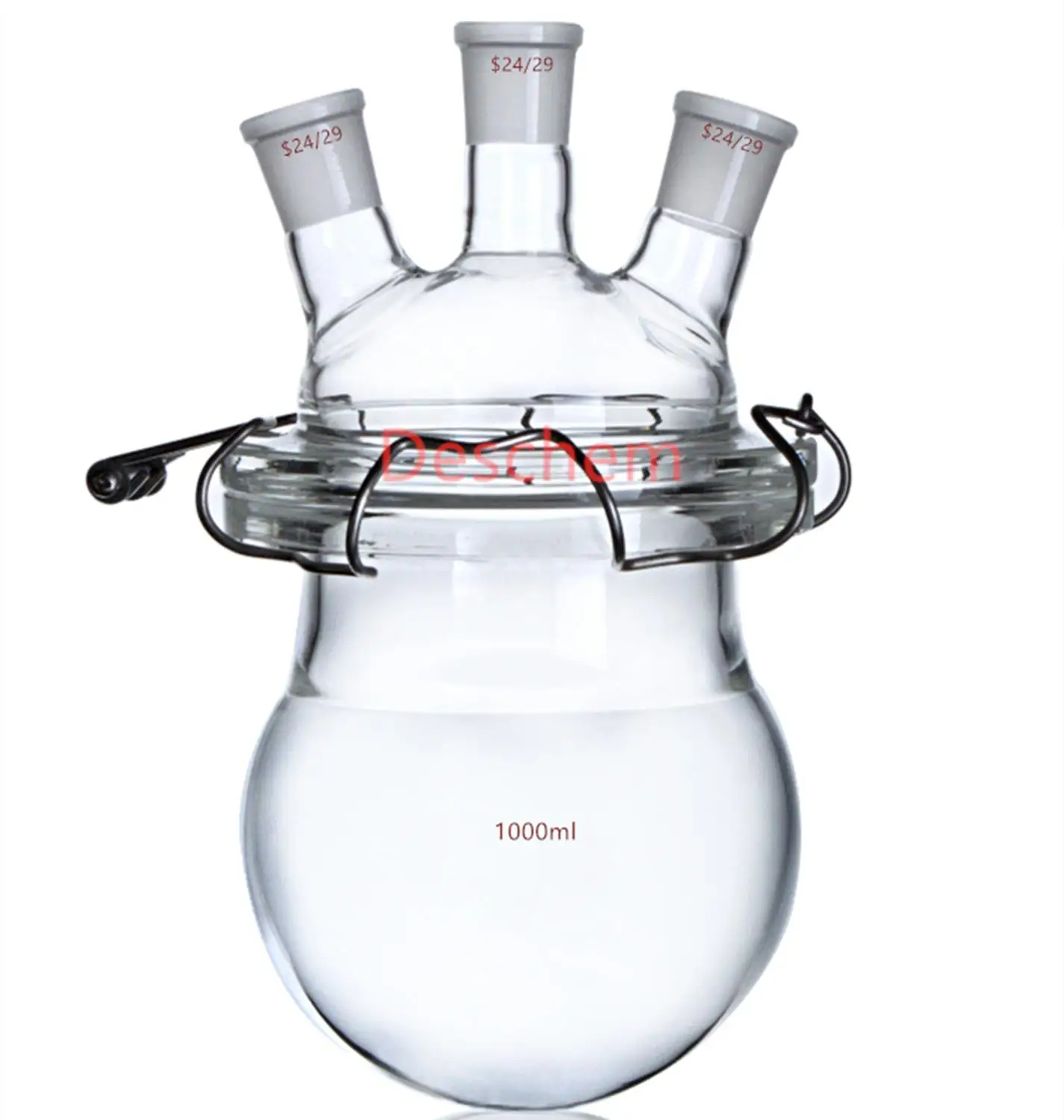 1000ml,24/29 Glass Reaction Vessel,1L,3-Necks Lab Reactor With Lid ...