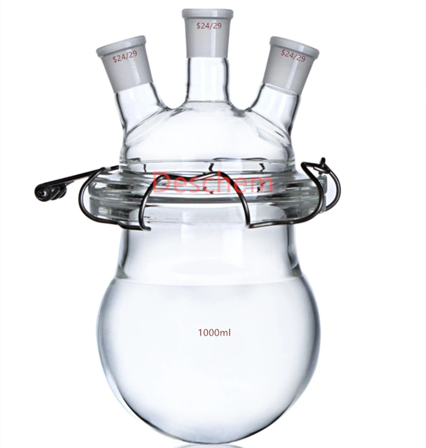 1000ml,24/29 Glass Reaction Vessel,1l,3-necks Lab Reactor With Lid ...