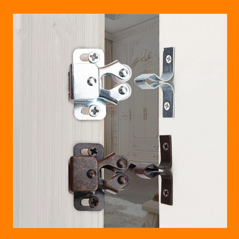 2 sets Double wheel spring buckle Metal Touch Bead Furniture Hinge Lock ...