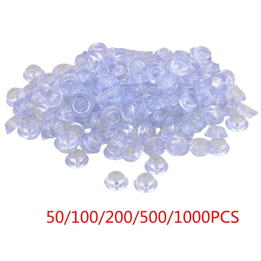 50/100/200/500/1000pcs Transparent Silicone 20x8x12mm Round Soft Anti ...