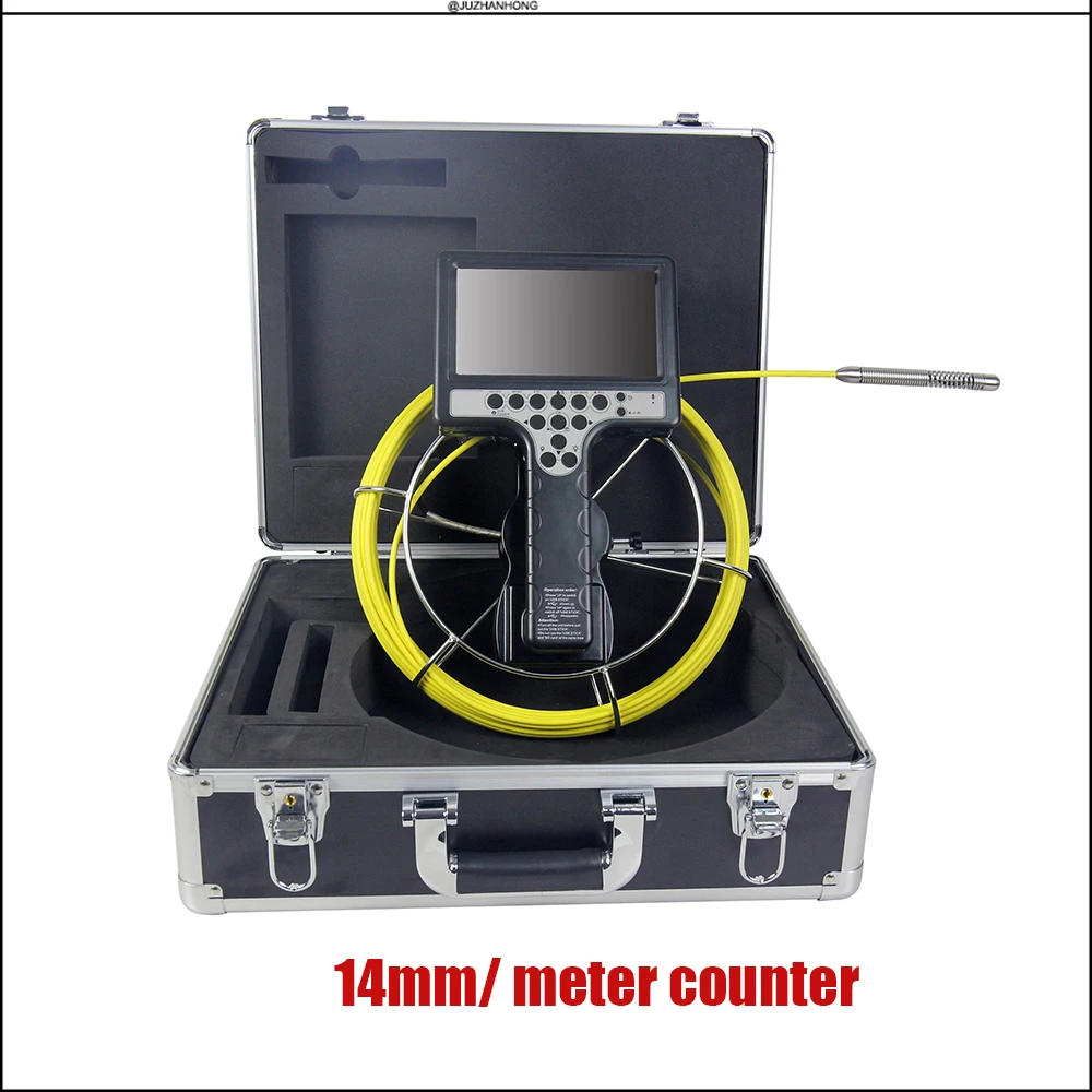 14mm Video Pipe Drain Sewer Inspection Camera System Meter Counter DVR ...