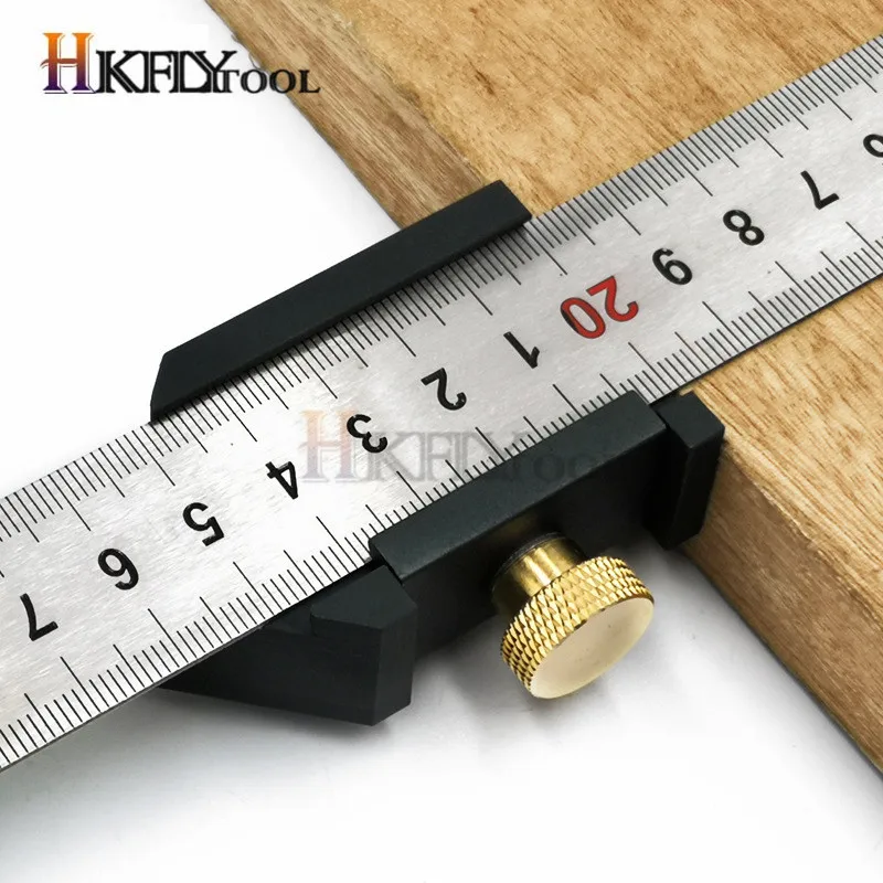 Carpentry-DIY-Woodworking-Angle-Scriber-Steel-Ruler-Positioning-Block ...