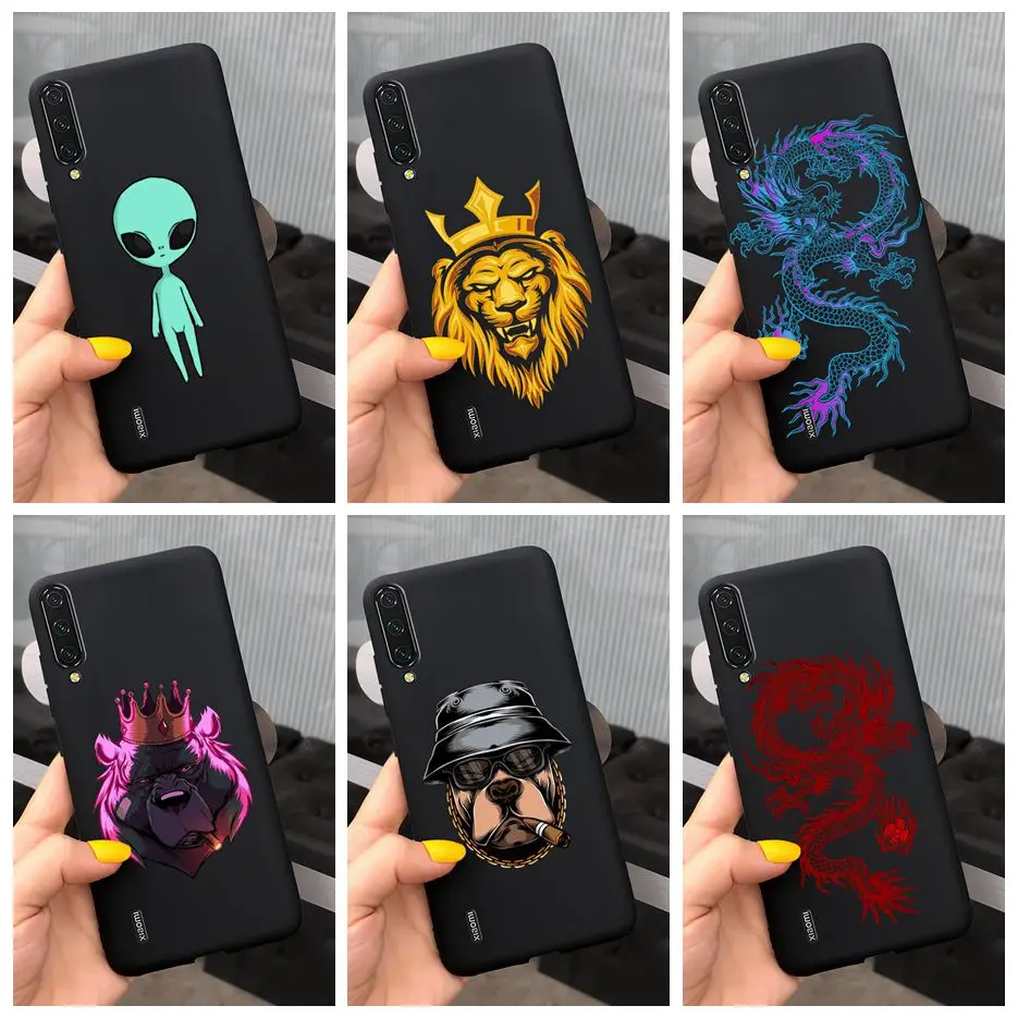 For-Xiaomi-Mi-A3-Case-Soft-Slim-Fundas-Cool-Dragon-Painted-Back-Cover ...