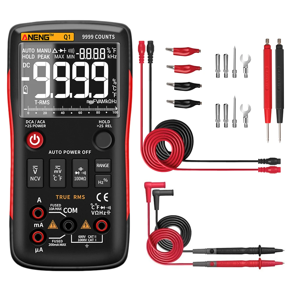 Q1-Digital-Multimeter-Transistor-Capacitor-NCV-Ohm-Tester-9999-Counts ...