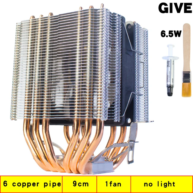 Stamped double tower high efficiency copper tube CPU radiator suitable ...