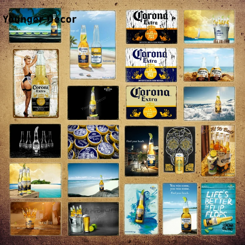 Beach-Club-Beer-Poster-Metal-Tin-Signs-Retro-Wall-Stickers-For-Bar-Pub ...