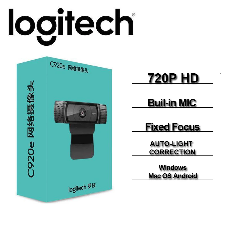 Logitech cámara web C920E HD 1080P, Webcam con micrófono incorporado ...