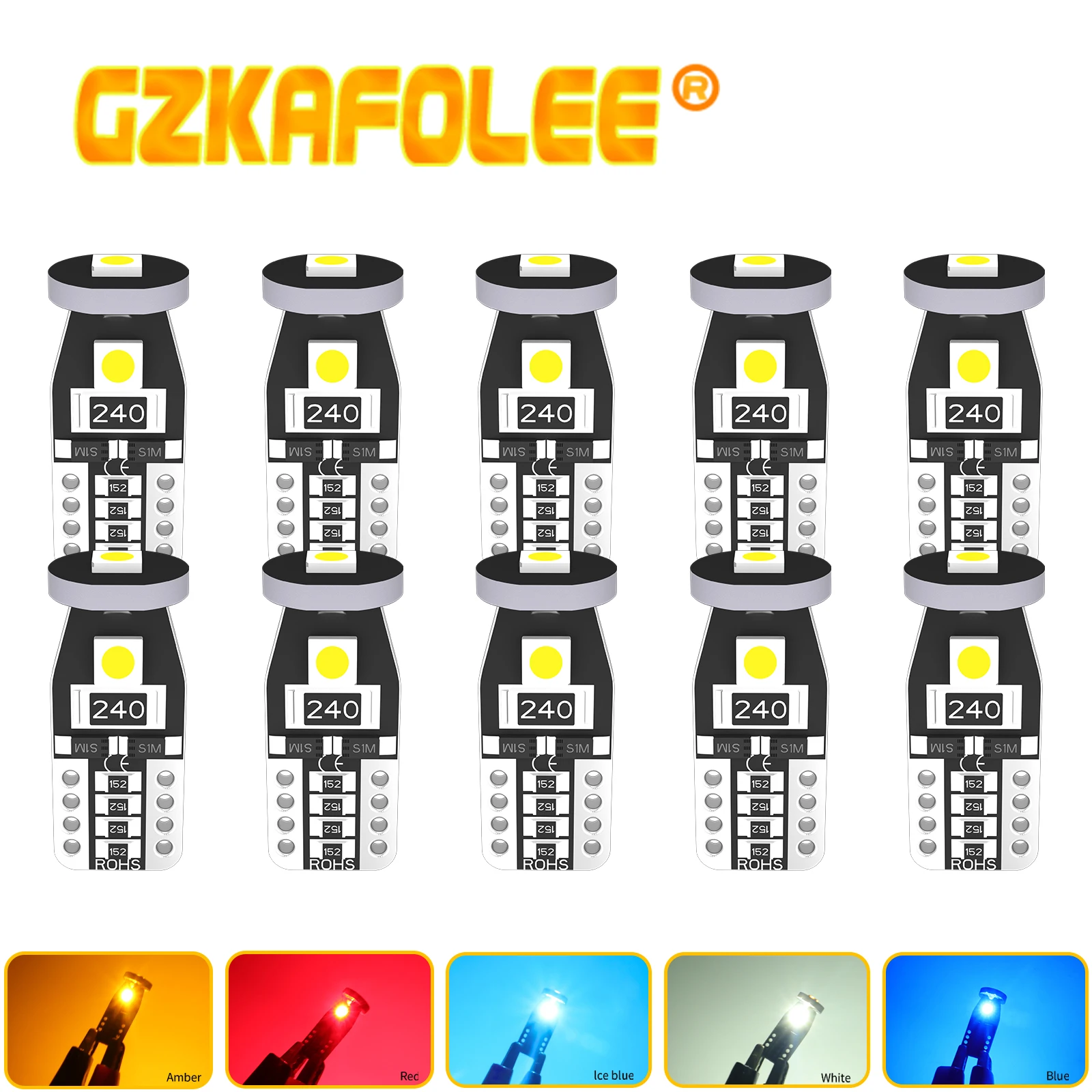 2-10PCS-W5W-T10-194-168-3030-chip-LED-Car-Accessories-6000K-Amber-3000 ...