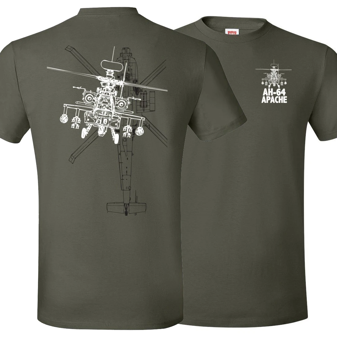 Creative Design AH 64 Apache Helicopter Gunships T Shirt. Summer Cotton Short Sleeve O Neck Mens ...