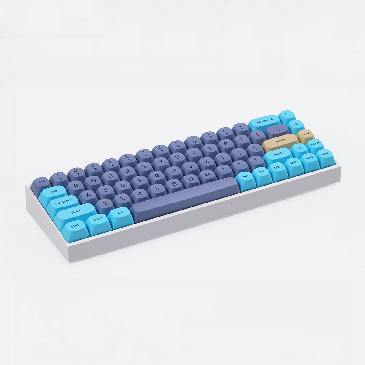 NEW 75/142 Keys Blue Patchwork Keycap Set MA Profile PBT Sublimation ...