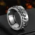 Letdiffery Cool Stainless Steel Rotatable Men Ring High Quality Spinner ...