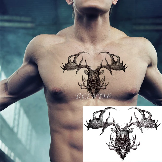 Deer Tattoo Chest