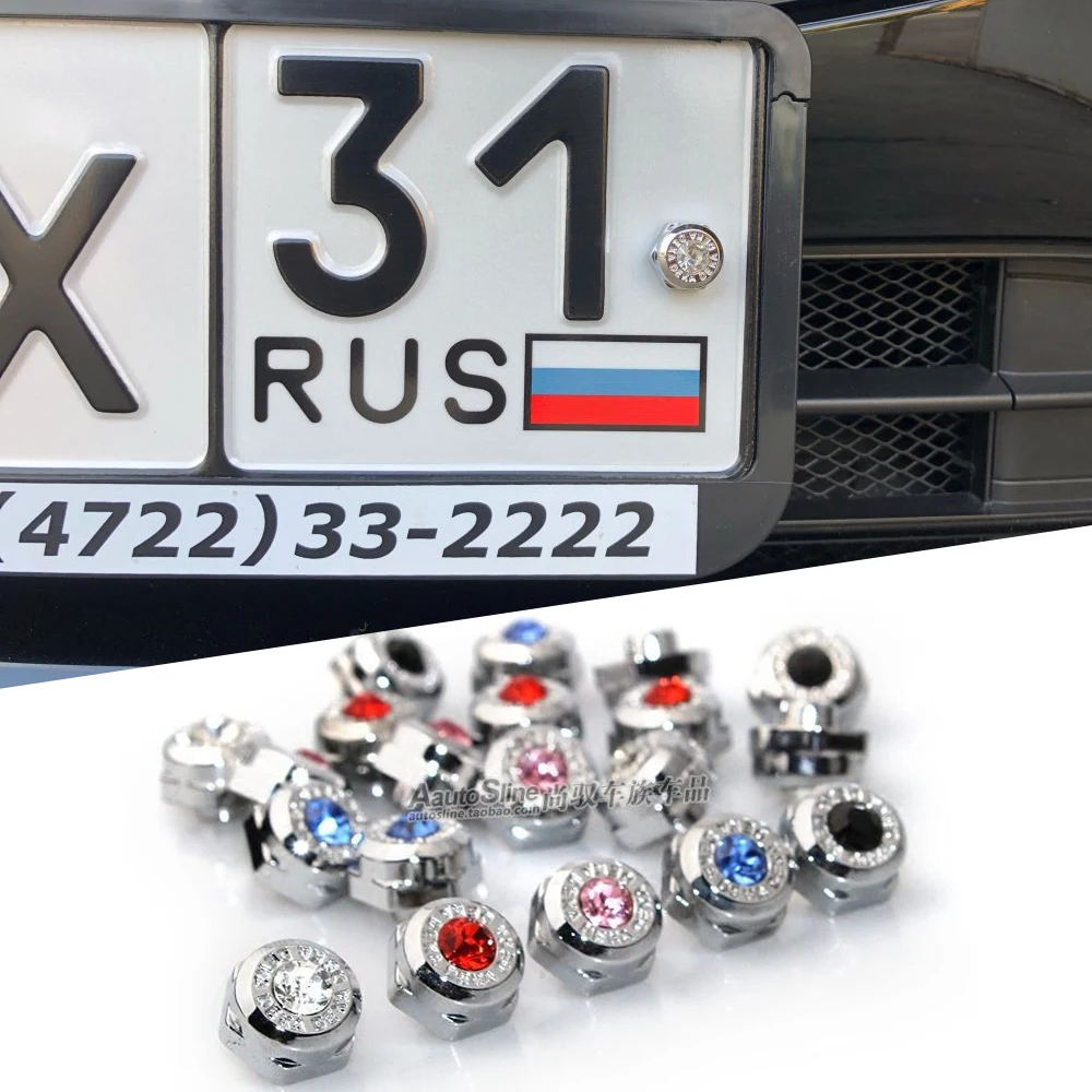 FLYJ-4pcs-Thread-License-Plate-Frame-Bolts-Screws-For-JDM-bmw-audi ...