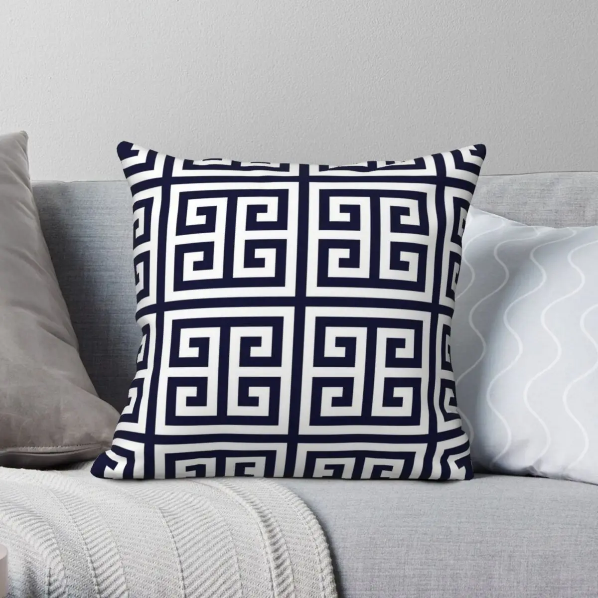 Greek-Key-Navy-Blue-And-White-Square-Pillowcase-Polyester-Linen-Velvet-Pattern-Zip-Throw-Pillow ...