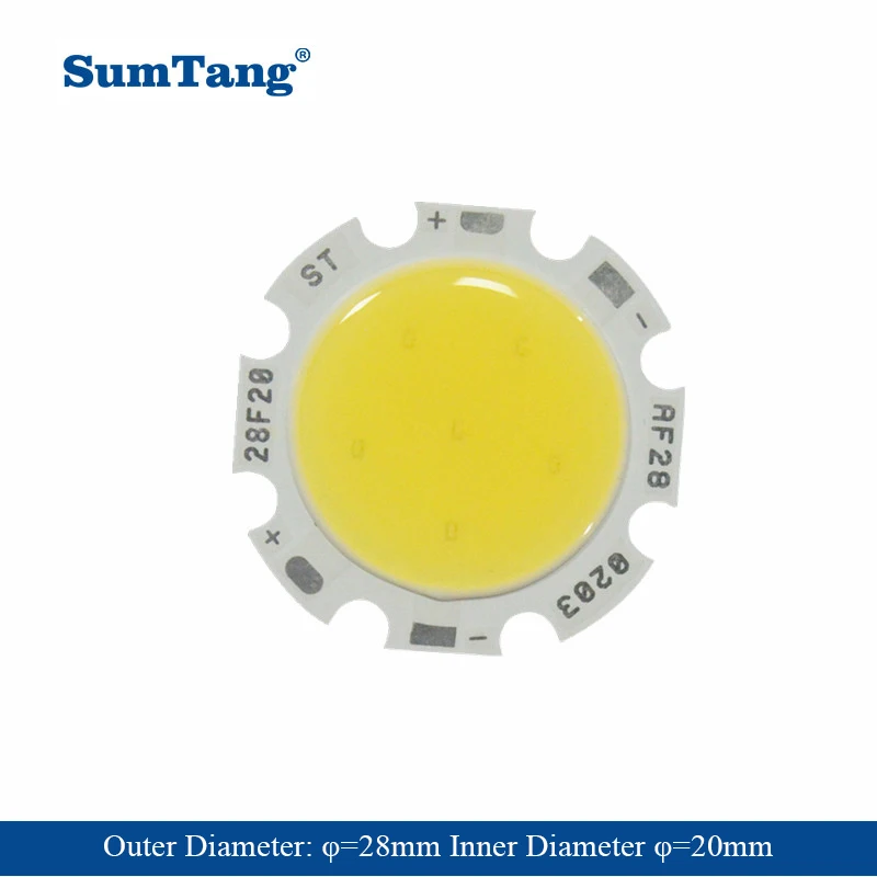 10pcs/lot Cob Led Chip 3w 5w 7w 10w 12w 20mm Spotlight Led Chip For ...