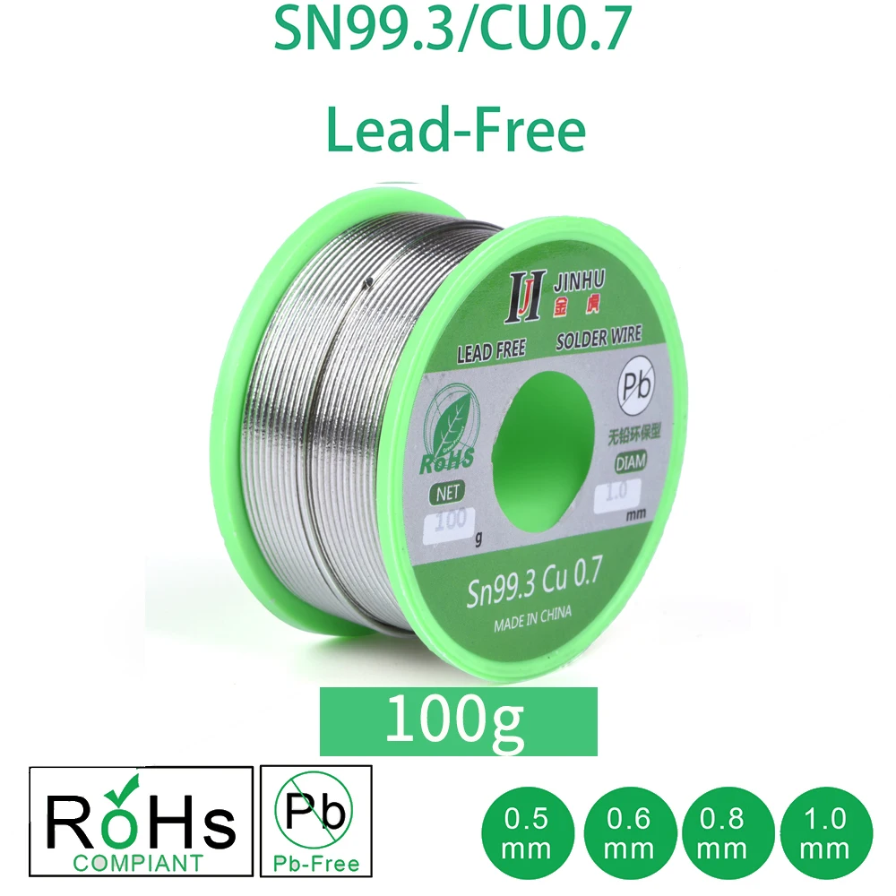 100g-Lead-free-Solder-Wire-0-5-1-0mm-Unleaded-Lead-Free-Rosin-Core-for ...