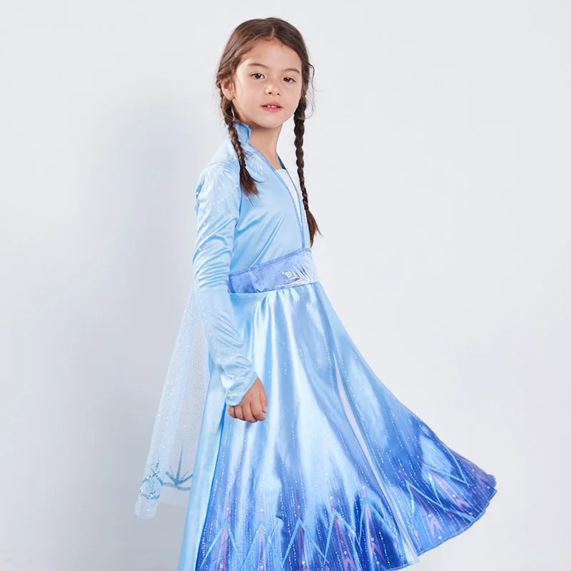 2019 Frozen 2 Girls Elsa Party Princess Dress Cosplay Elsa Costumes ...