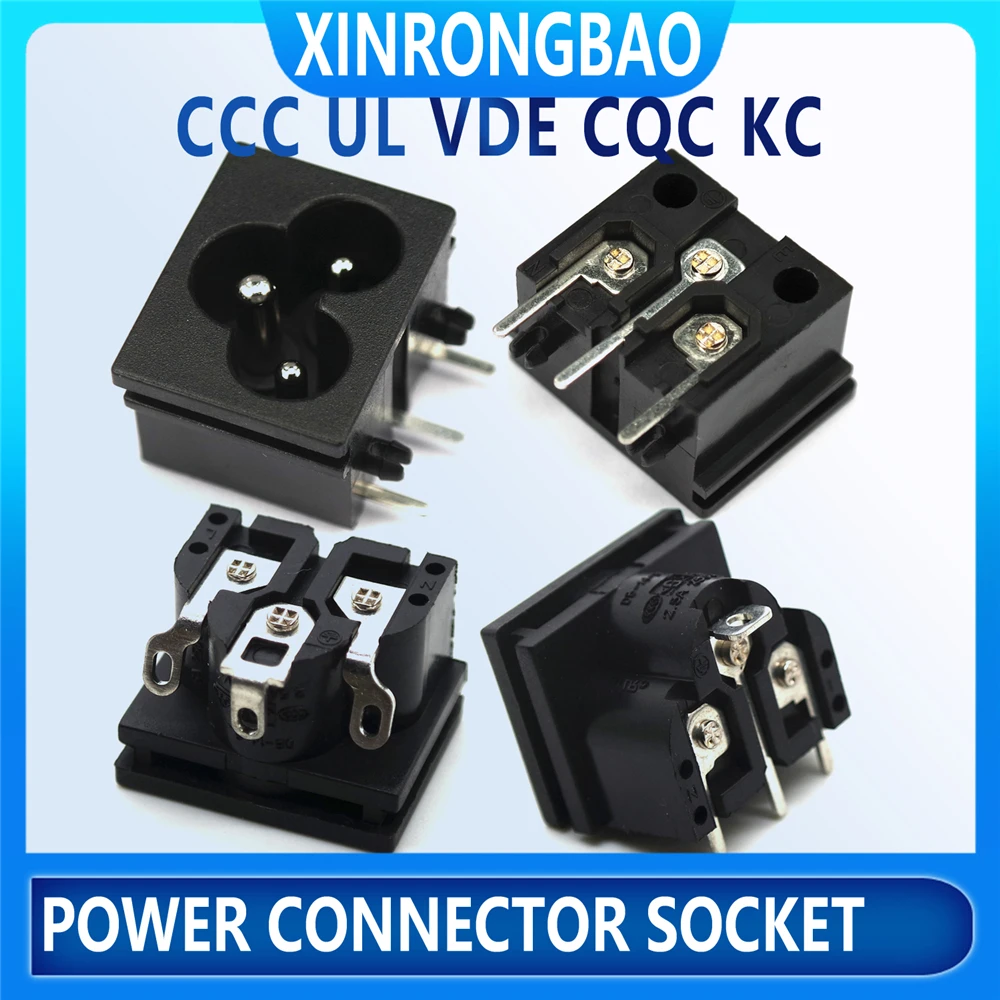 5PCS AC Power connector socket 2.5A250V 3 pin voltage AC IEC 320 C6 ...
