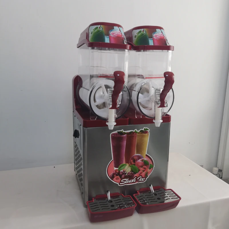 Frozen Drink Slush Machine 2 Cylinder Snow Melting Machine Ice-Cool ...