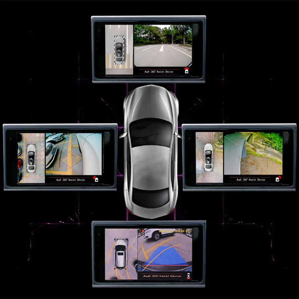 Car Driving Assistance 4 Video Cameras Bird View System 360 ° View For ...