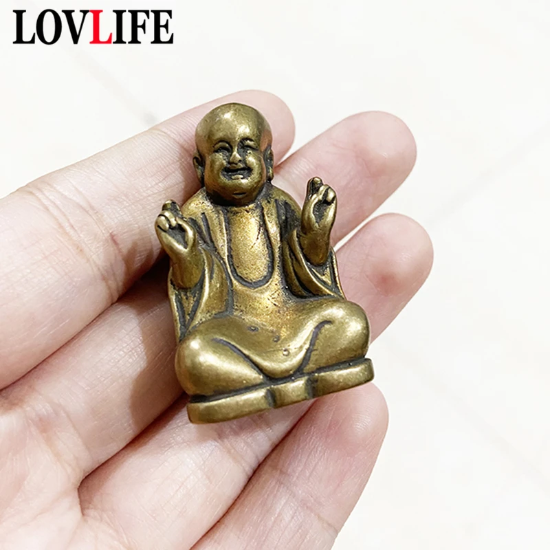 Retro Chinese Bronze Buddhism Happy Buddha Car Key Chains Pendant ...