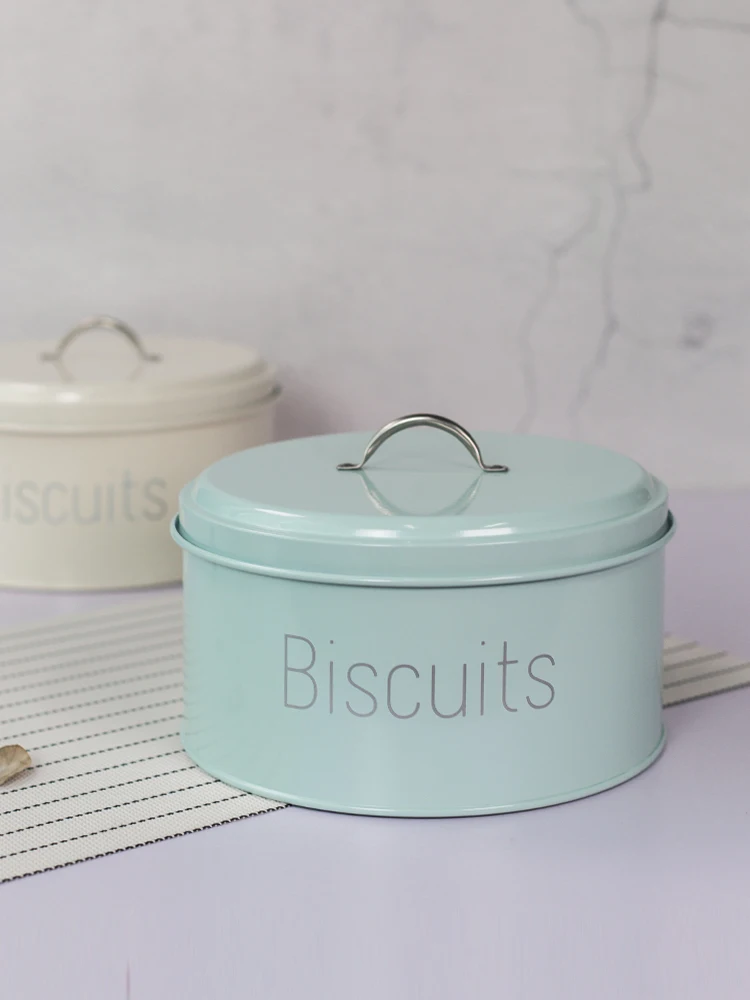 Round Type Table Biscuit Snacks Food Storage Box Tableware Baking ...